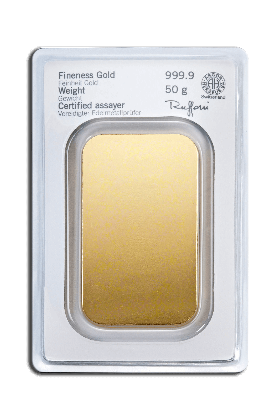 50g Gold Bar Minted Heraeus | Real001 Store